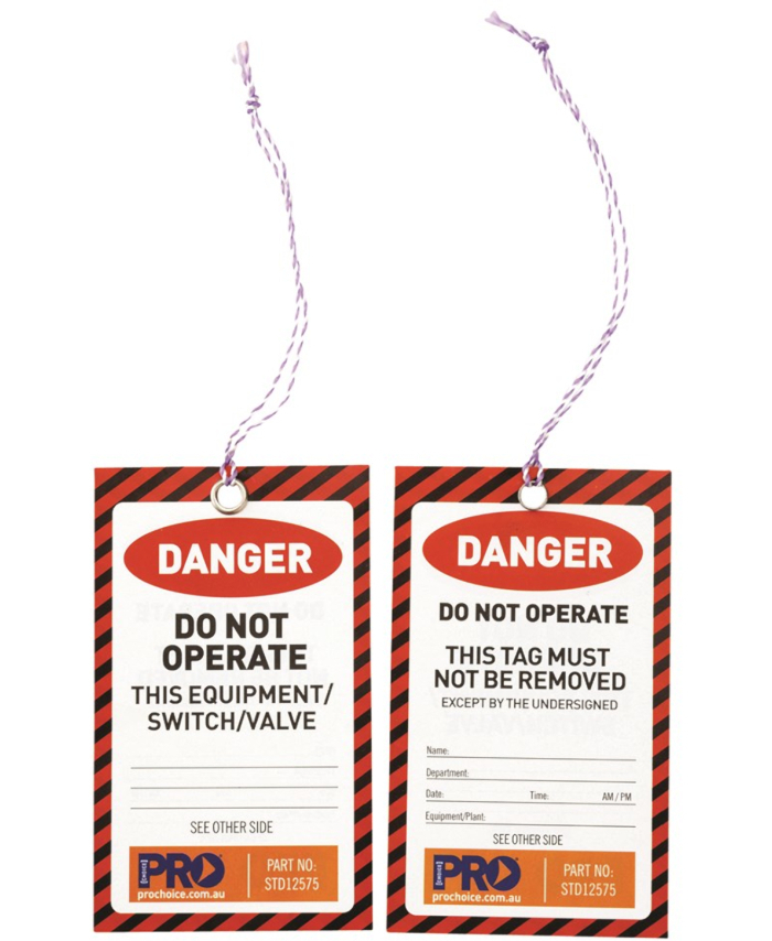 afety Tag "DANGER" 125mm x 75mm - Pack of 100 | Safety Signage | SPro ...