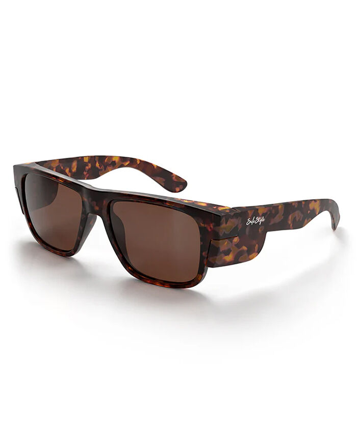Fusions Matte Tort Frame Brown Polarised Lens - SafeStyle